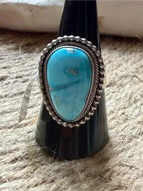 Native American | Jewelry | White Water Turquoise Teardrop Sterling ...